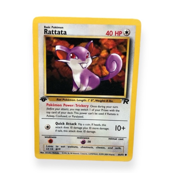 Pokemon | Toys | Pokmon St Edition Team Rocket Rattata Playing Card ...